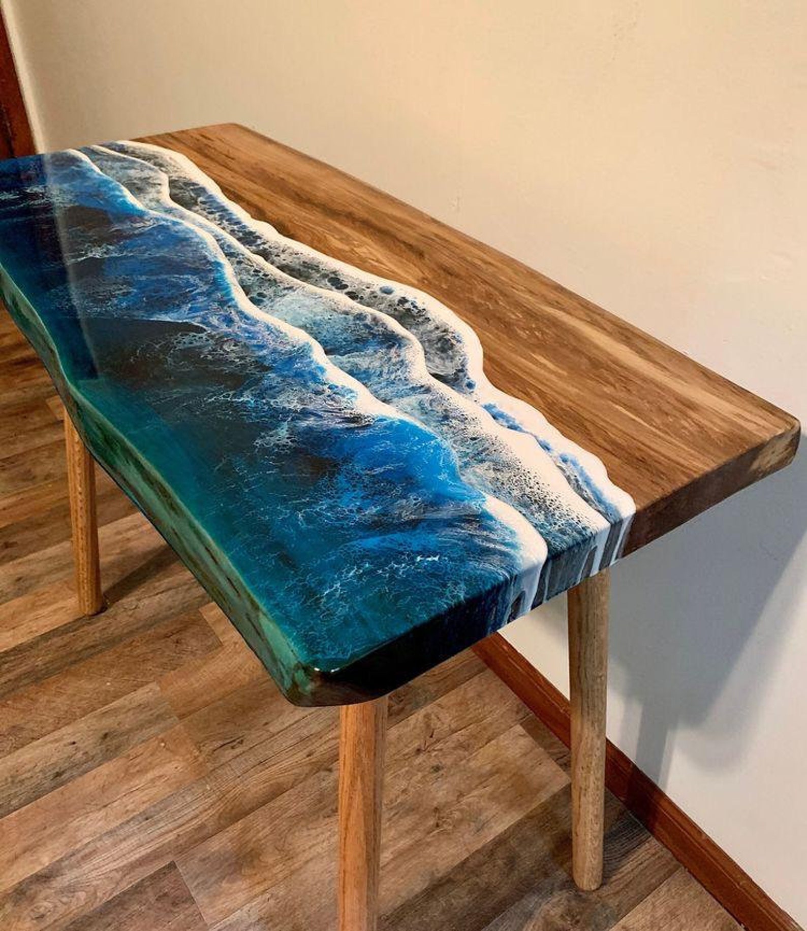 Epoxy Resin Coffee Table Top , Epoxy Table Top, Custom River Epoxy ...