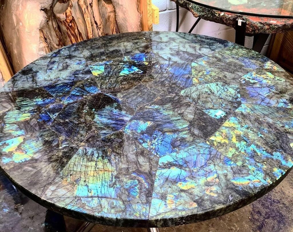 Labradorite Table Top, Labradorite Stone Dining Table, Natural Stone ...
