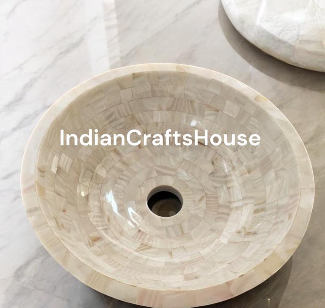 Marble MOP Sink / Wash Basin Semi Precious Stones Work Sink Home Decor ...