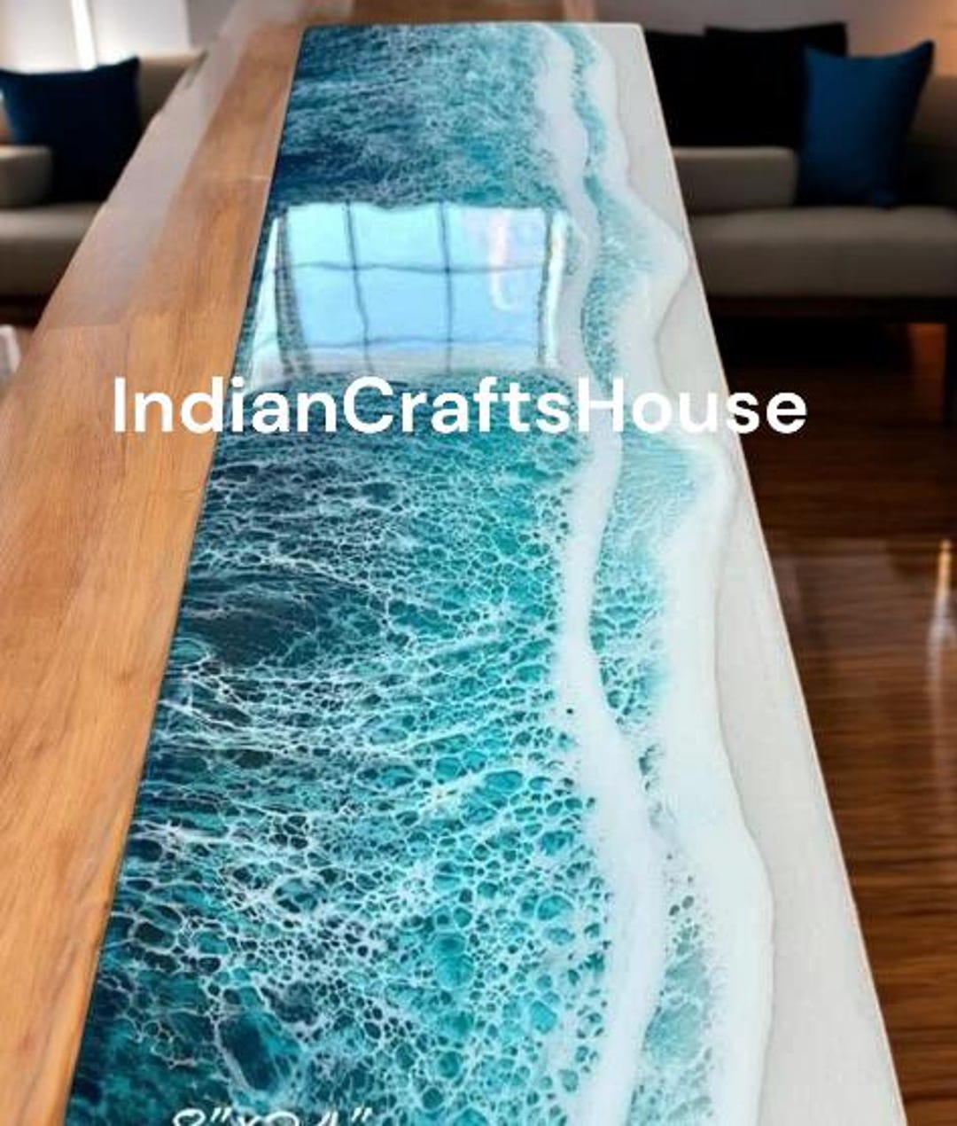 Custom Blue Epoxy Resin Kitchen Counter and Coffee Table Top Design - Etsy