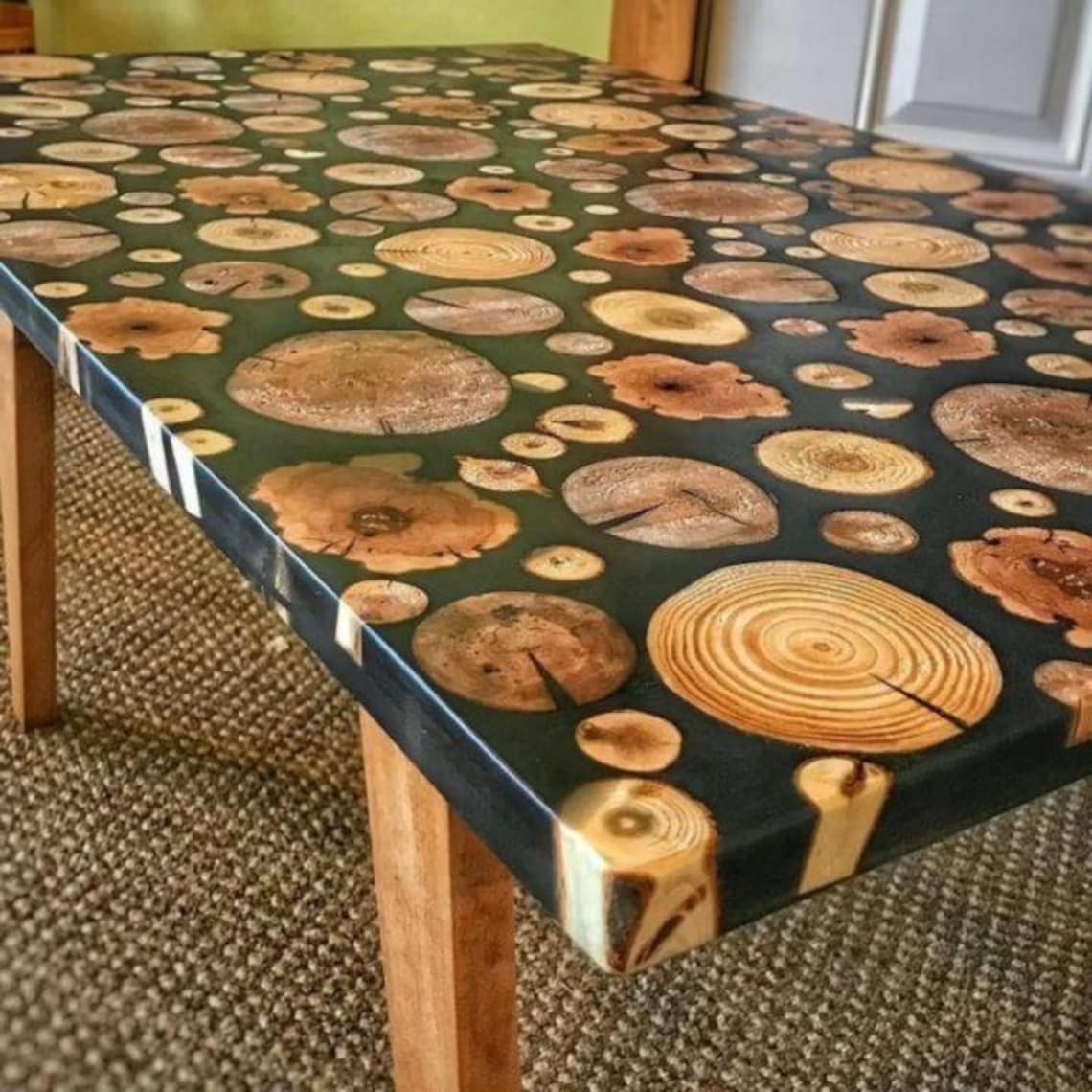Epoxy Table Top / Wooden Epoxy Dining Table Top / Wooden Table Top ...