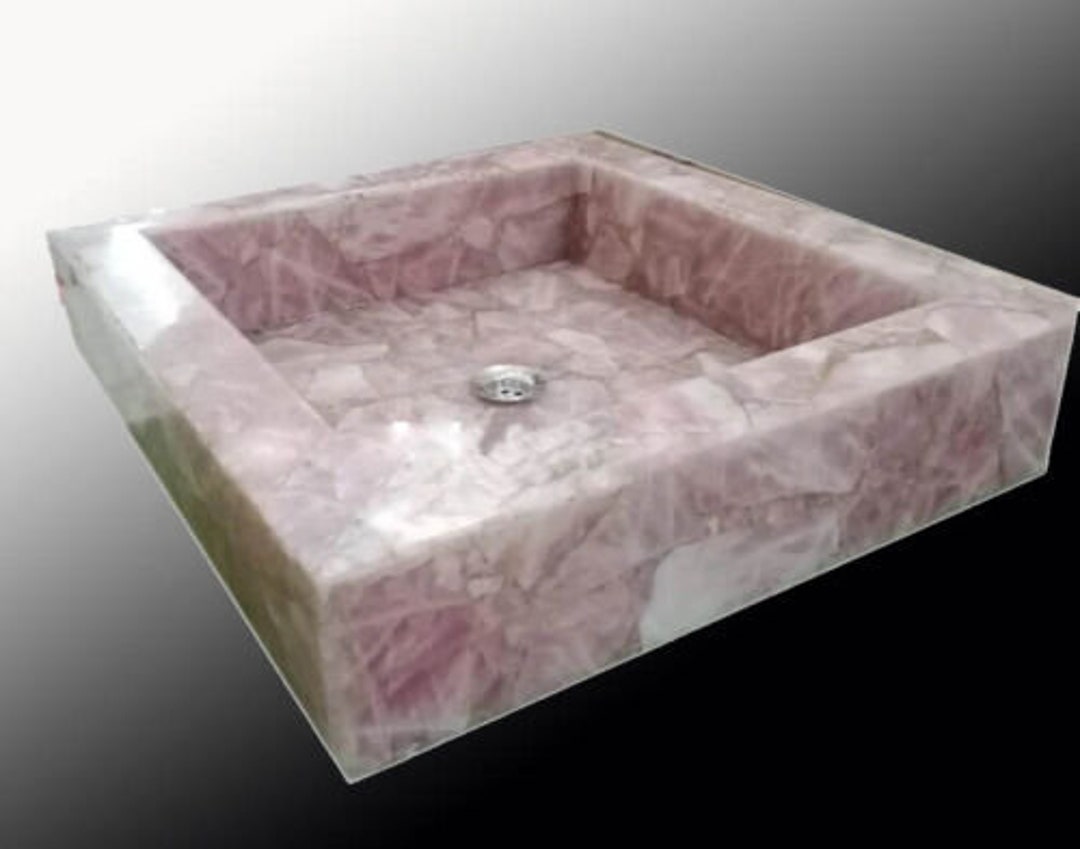 Rose Quartz Bathroom Wash Basin / Bathroom Sink / Quartz Stone Kitchen ...