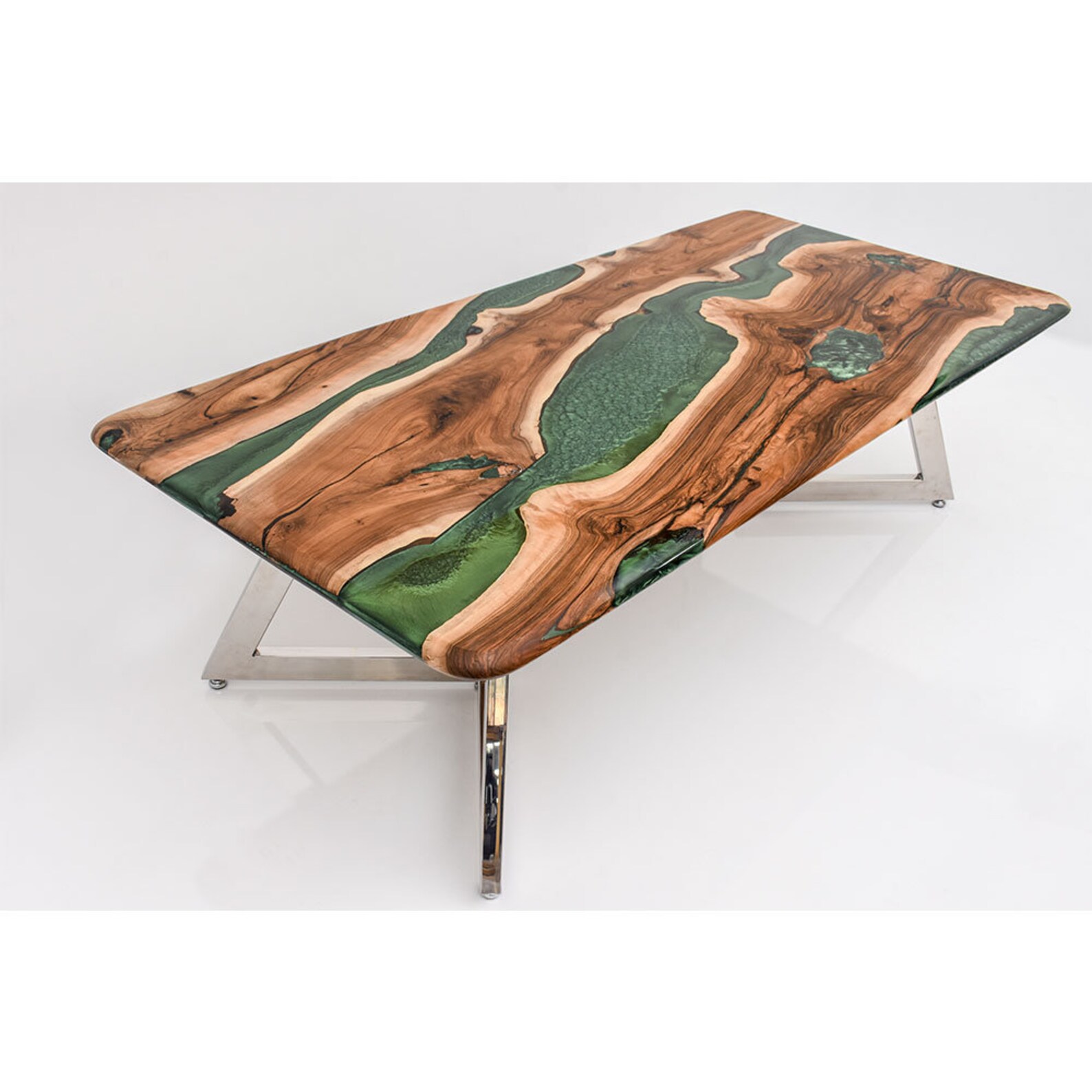 Epoxy Conference Table, Live Edge Epoxy Table Top, Epoxy Resin Table ...