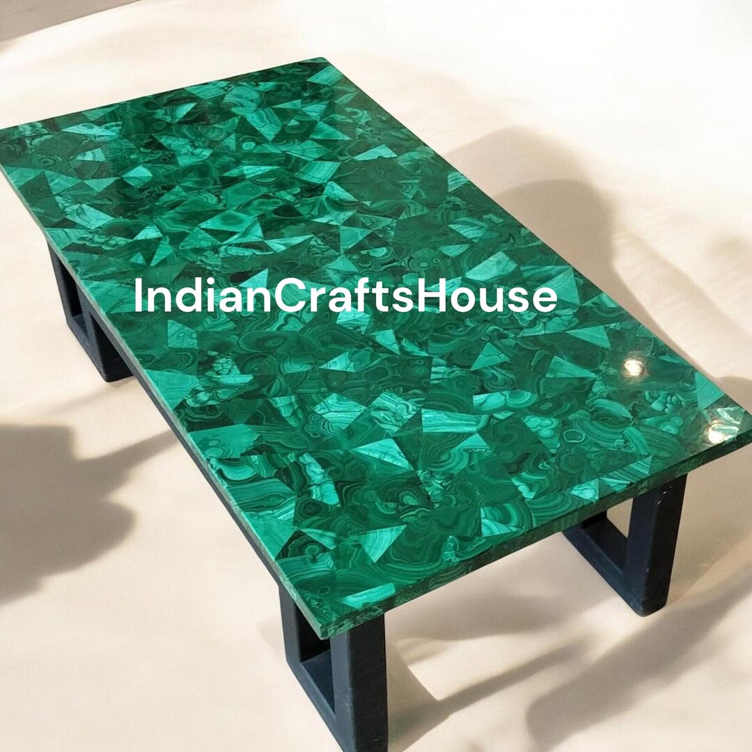 Malachite Marble Coffee Table Top / Natural Stones Malachite Slabs ...