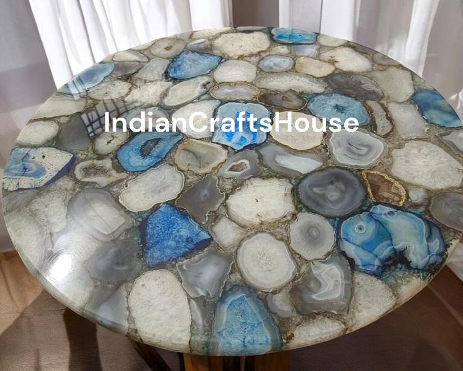 Mix Agate Table Top, Agate Stone Round Dining Tabletop Home Decor - Etsy