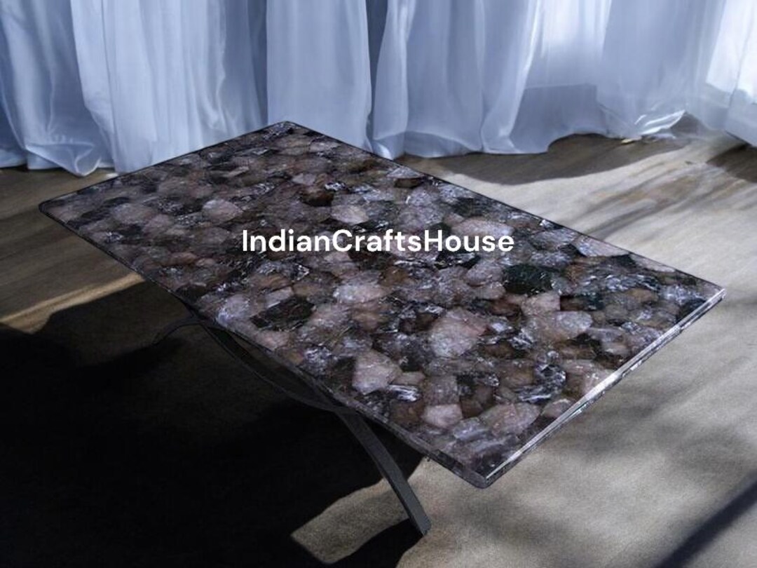 Smoky Quartz Coffee Table Top, Quartz Counter Top, Natural Handmade ...