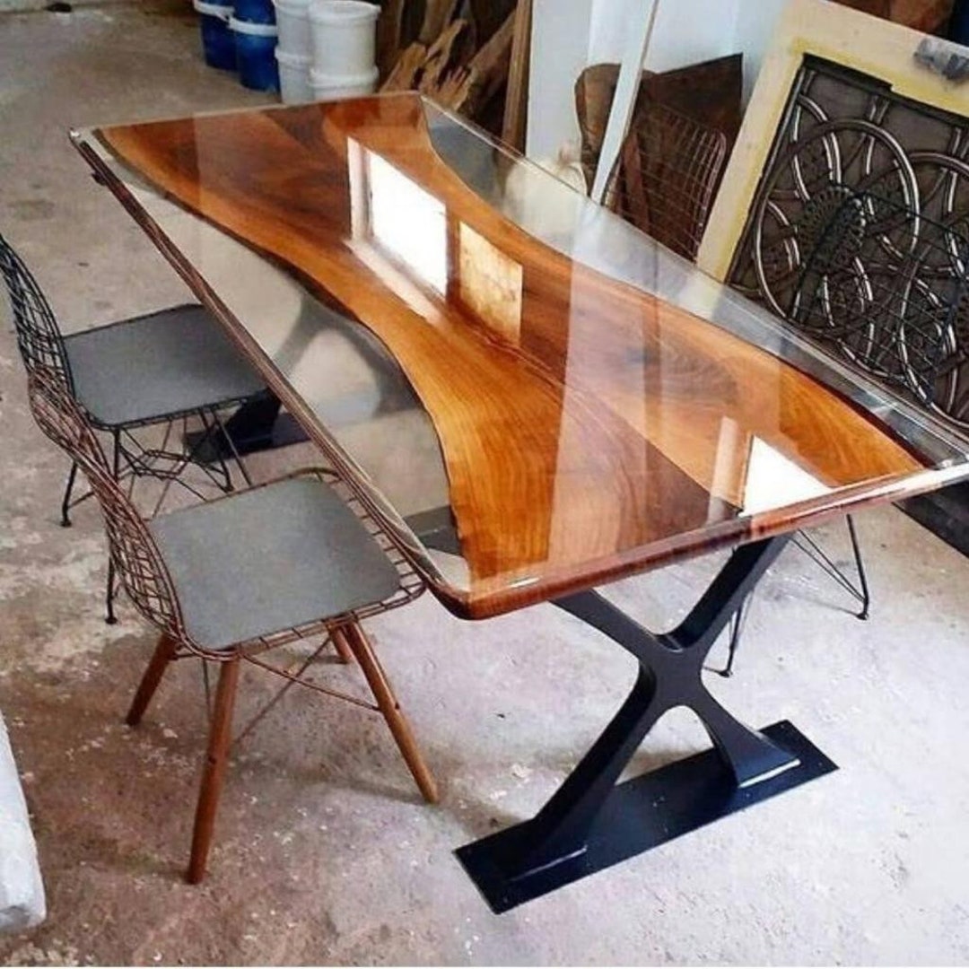 Epoxy Wooden Dining Table Top / Epoxy Coffee Center Table Top Home ...
