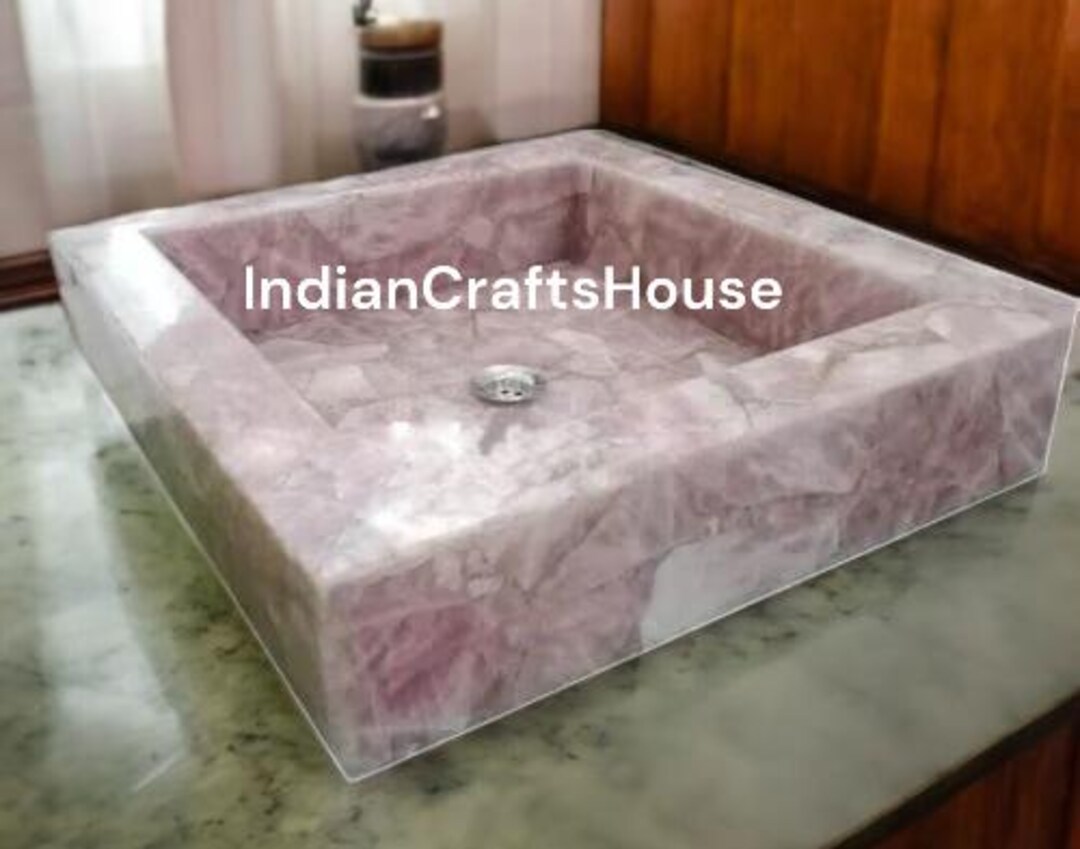 Rose Quartz Bathroom Wash Basin / Bathroom Sink / Quartz Stone Kitchen ...