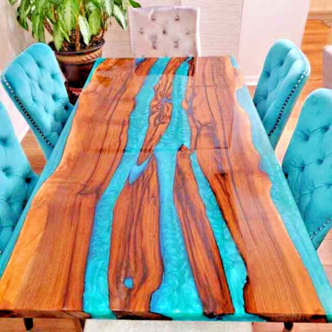 Epoxy Resin Kitchen Table Top / Dining Table Top / Home Decor Table Top ...