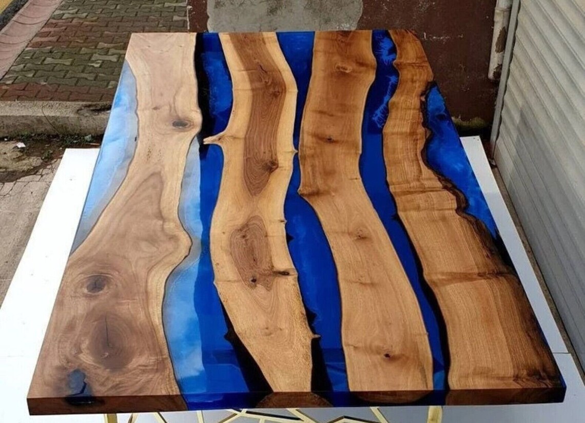 Epoxy and Wood Table Top, Dining, Office Meeting Table Top Handmade ...