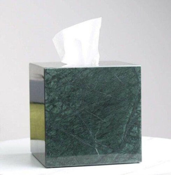 Green Marble Tissue Box Handmade Home Decor Accessories - Etsy