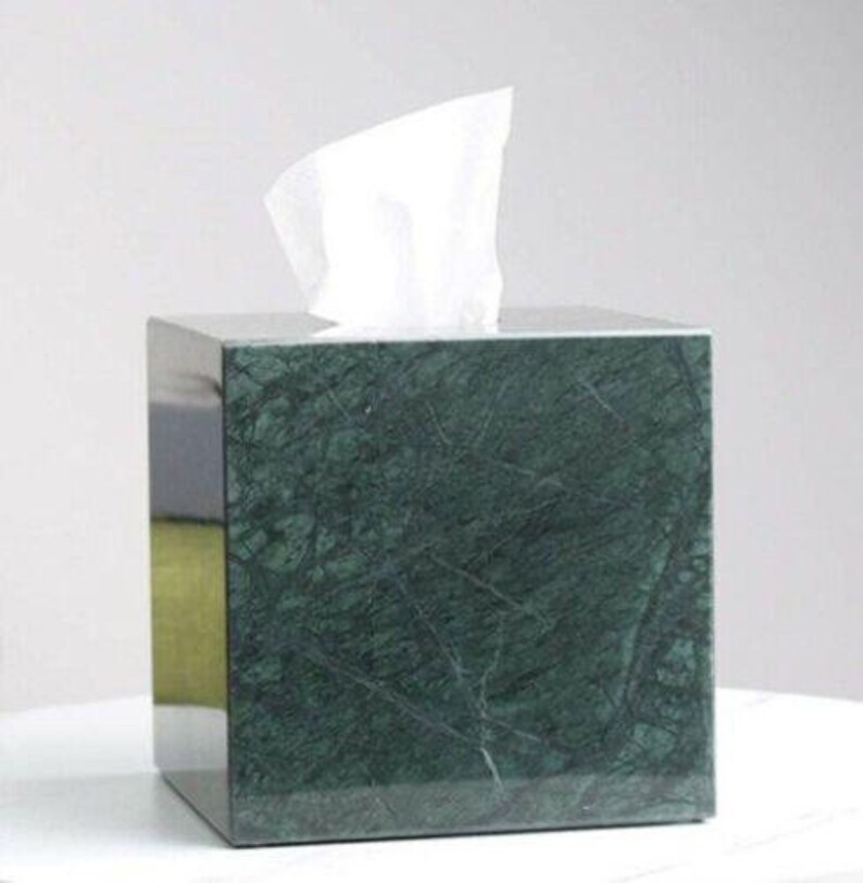 Green Marble Tissue Box Handmade Home Decor Accessories - Etsy