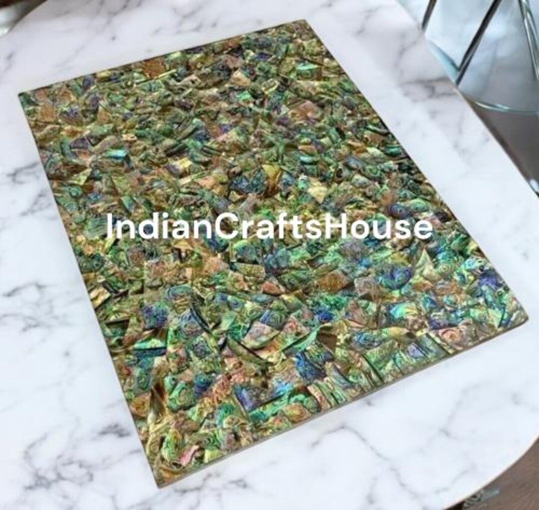 Abalone Shell Marble Dining Table Top Natural Stones Random Decor - Etsy