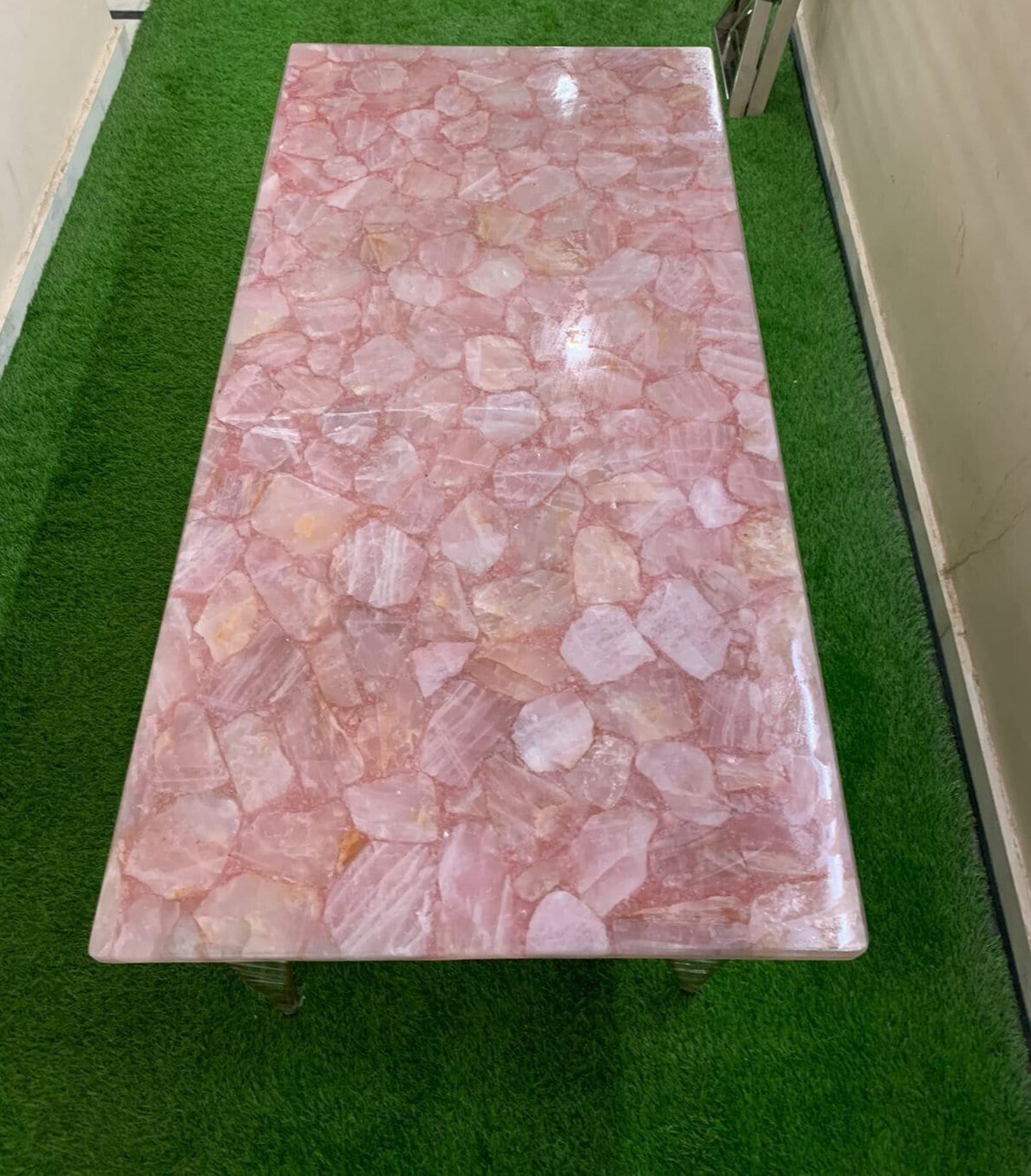 Rose Quartz Stones Office Desk Table Top Vanity Top Natural - Etsy