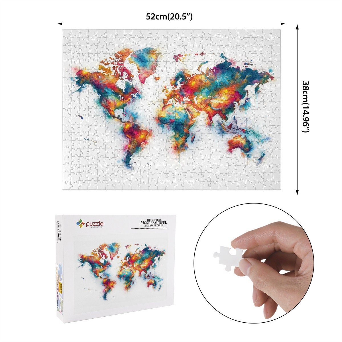 500 Pieces PUZZLE 7 World Map Puzzle Gift Games - Etsy