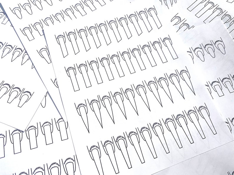 Nail Design Template for Long Nails (digital Download) Creative Nail ...