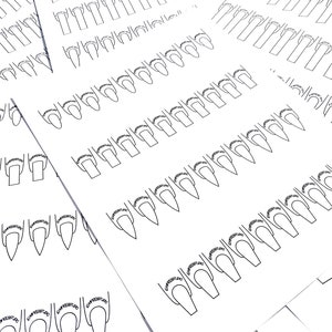 Nail Design Template for Short Nails (digital Download) Creative Nail ...