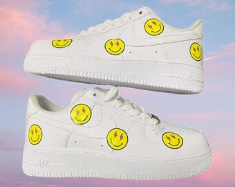 Nike Air Force 1 Smiley Face - Etsy UK