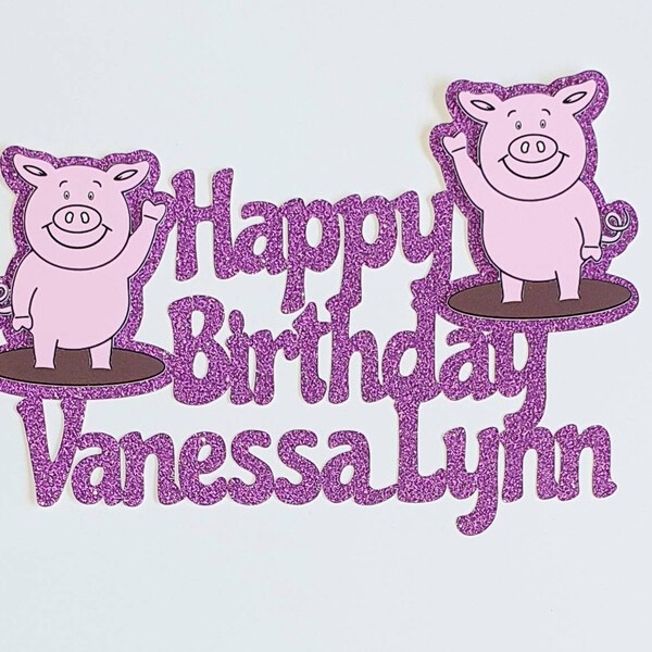 Pig Cake Topper - Etsy UK