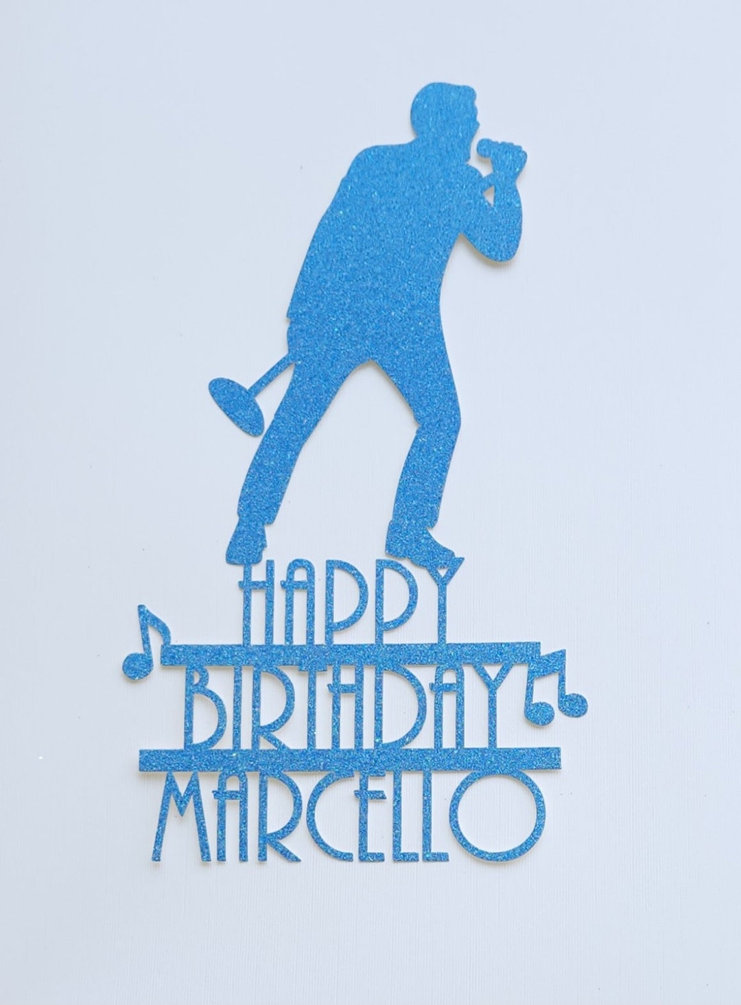 Singer Cake Topper / Singing Man Cake Topper/ Singer Silhouette Cake ...