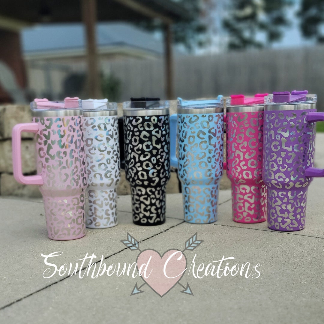 40 Ounce Leopard Print Tumblers With Multiple Color Choices, 40 Ounce ...