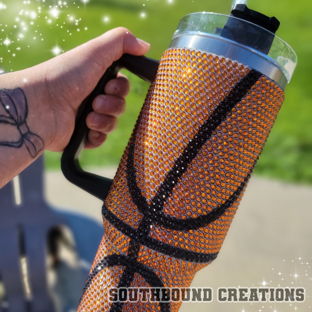 40 Ounce Blinged Out Sports Tumblers, Basketball Tumblers, Baseball ...