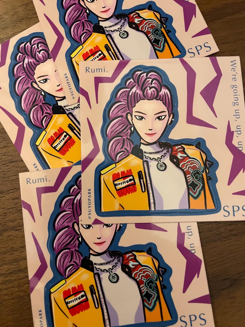 Kpop Demon Hunters (hand-drawn / Rumi Vinyl Sticker / Waterproof ...