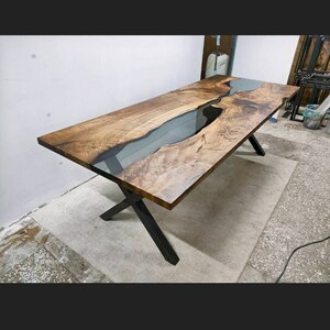 Custom Order USA Wood River Blue Green Tropical Design Aquarium Epoxy ...