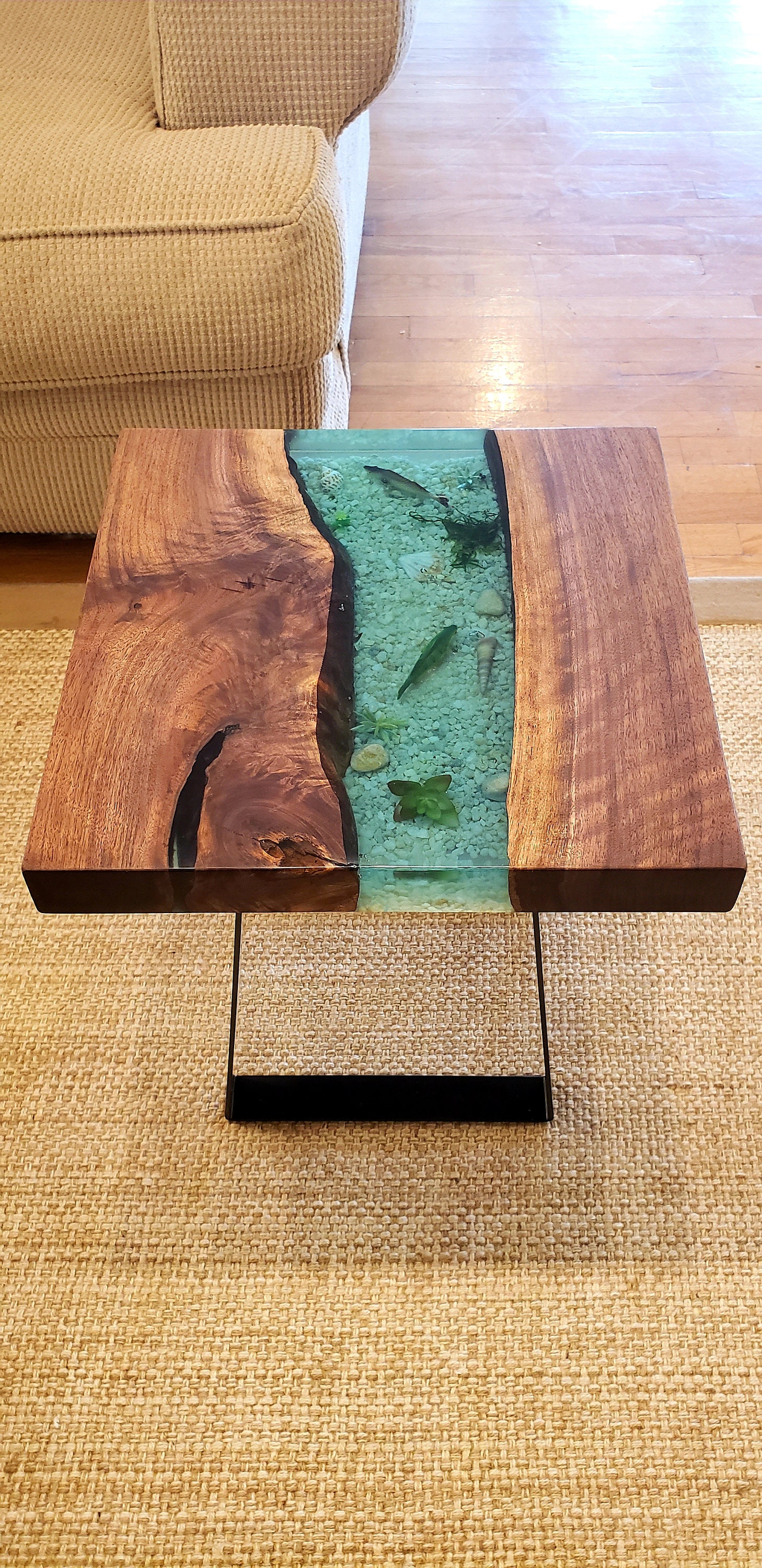 CUSTOM EPOXY Aquatic /coffee Tables/desk/ End Tables, Custom Desk of ...