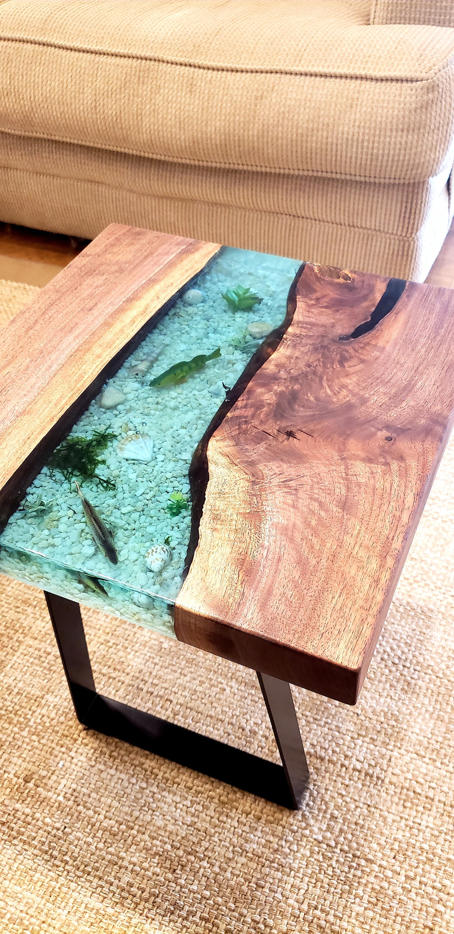 CUSTOM EPOXY Aquatic /coffee Tables/desk/ End Tables, Custom Desk of ...