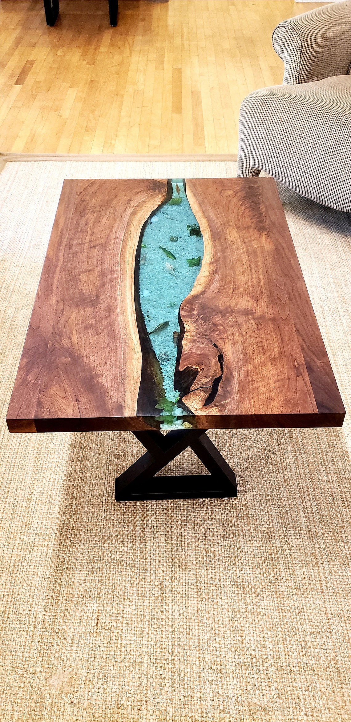 CUSTOM EPOXY Aquatic /coffee Tables/desk/ End Tables, Custom Desk of ...