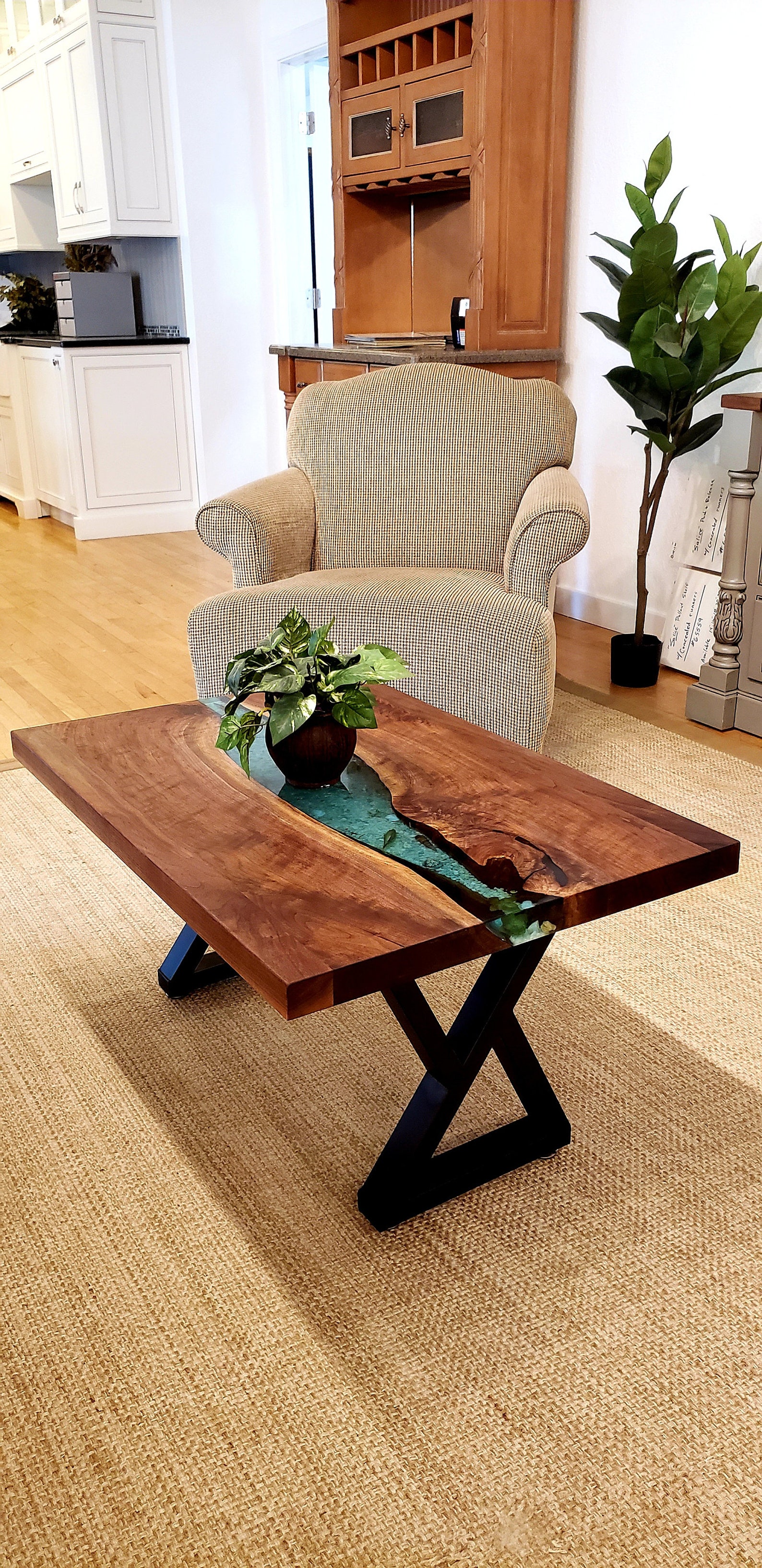 CUSTOM EPOXY Aquatic /coffee Tables/desk/ End Tables, Custom Desk of ...