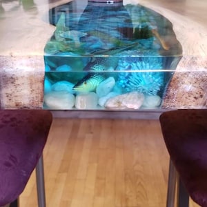 Real 3d Fish Aquatic Epoxy River Table, With Realistic Northern Fish ...