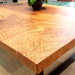 Usa-white Oak Blue Epoxy Ocean Tables. Shells Plants,starfish and ...