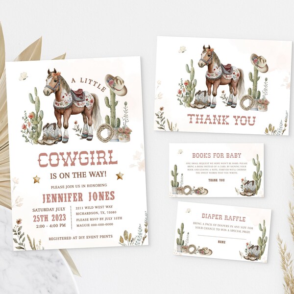 Western Baby Shower Invitations - Etsy