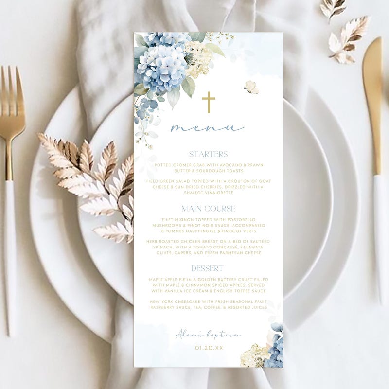 Bautizo Printables Card - Etsy UK