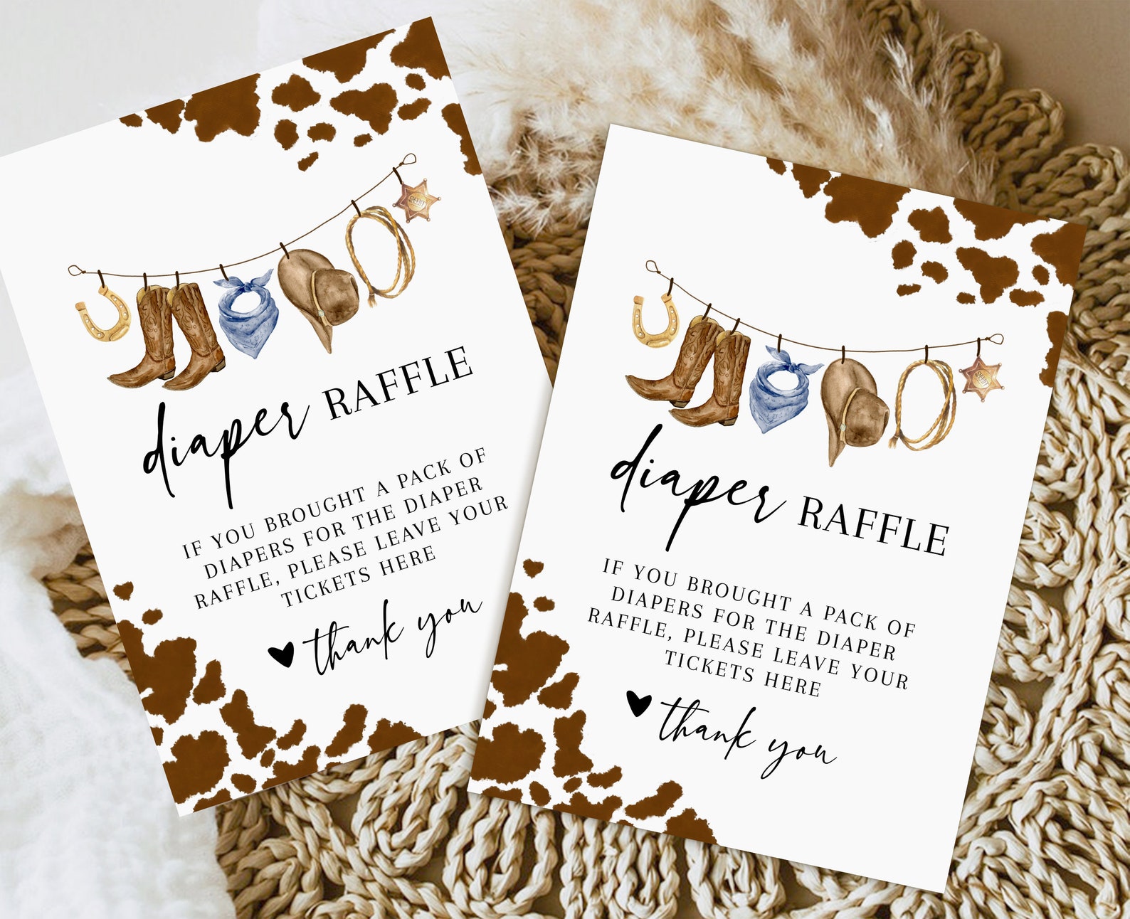 LITTLE COWBOY Diaper Raffle Sign, Diaper Raffle Ticket Sign, Western ...