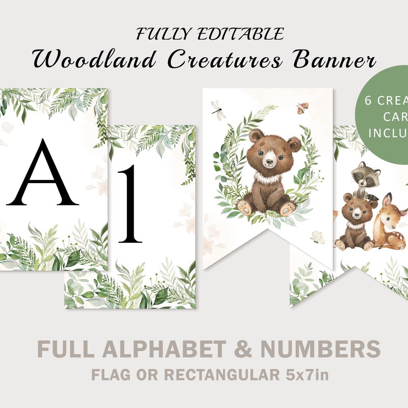 Woodland Bunting - Etsy