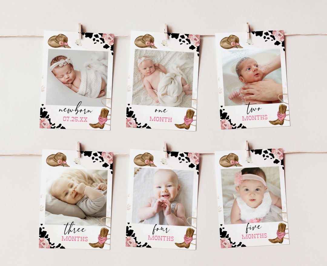 My FIRST RODEO First Birthday Photo Banner Editable Template, Cowgirl ...