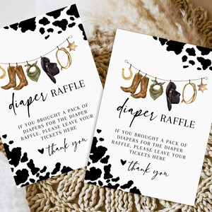 LITTLE COWBOY Diaper Raffle Sign, Diaper Raffle Ticket Sign, Wild West ...
