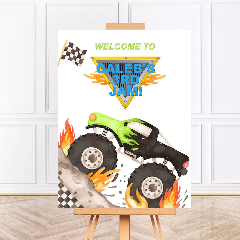 Monster Jam Party Banner - Etsy