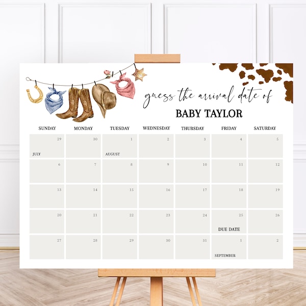 Cowboy Western Calendar - Etsy