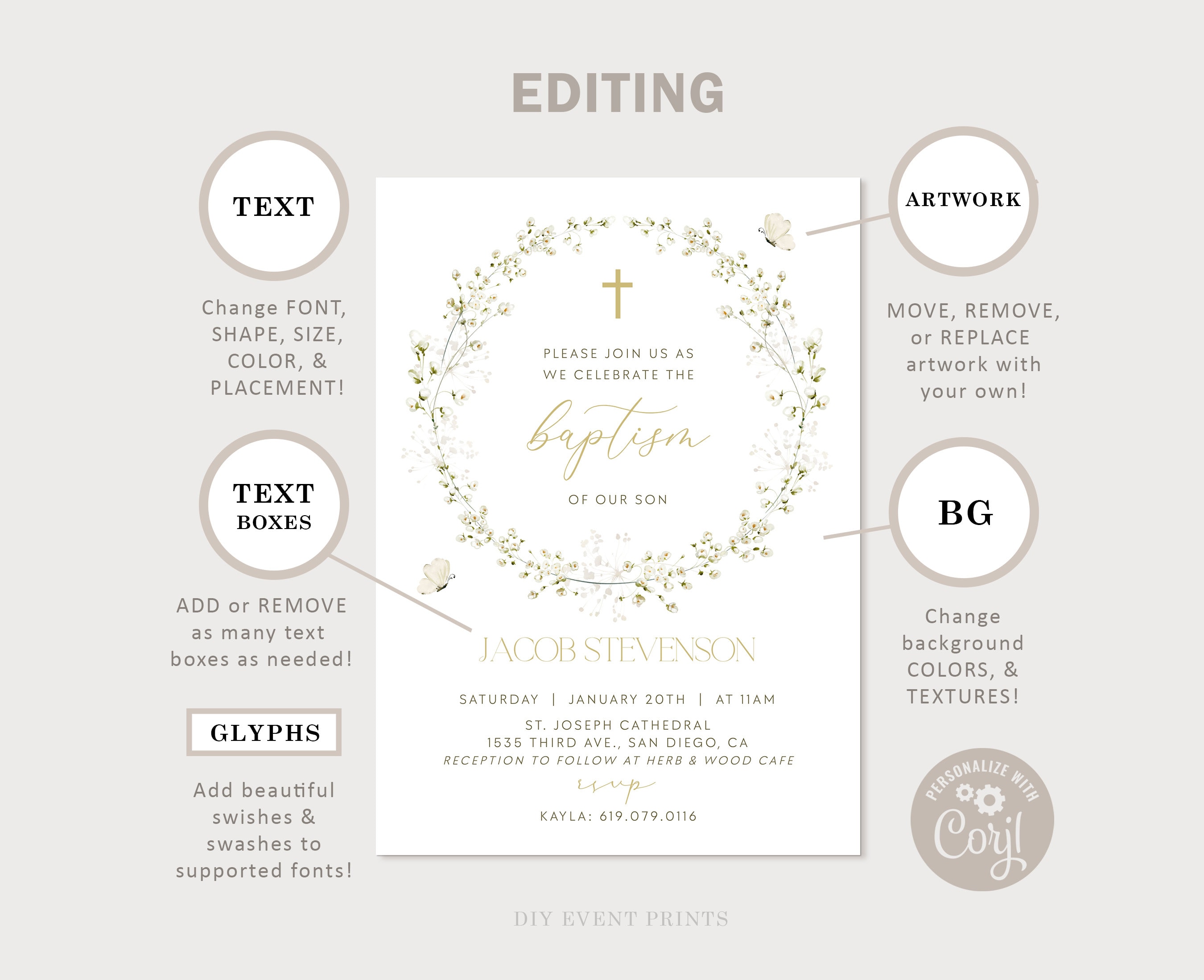 Boy BAPTISM Menu Template First Communion Dinner Menu - Etsy