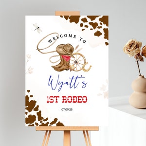 My FIRST RODEO Birthday Welcome Sign Template | Printable Wild West ...