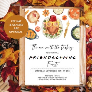 FRIENDSGIVING Invitation Template | Holiday Party Invitation | FRIENDS ...
