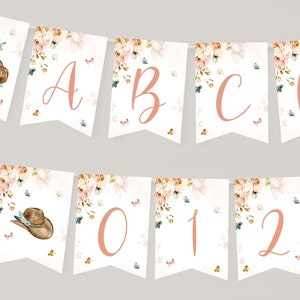Cowgirl Baby Shower Banner, Western Girl Baby Shower Backdrop Name ...