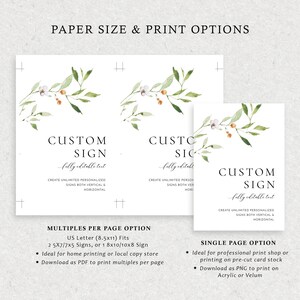 SPRING - Custom Wedding Sign Template Set, INSTANT DOWNLOAD, Printable ...