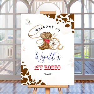My FIRST RODEO Birthday Welcome Sign Template | Printable Wild West ...