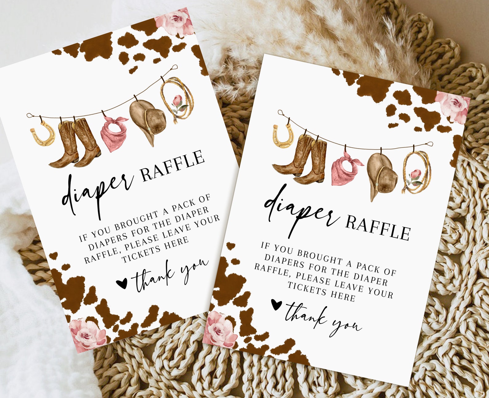 LITTLE COWGIRL Diaper Raffle Sign Diaper Raffle Ticket Sign - Etsy