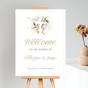 Catholic WEDDING WELCOME Sign, Christian Wedding Signs Template, Church ...